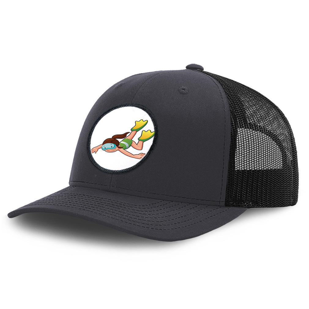 Patch Hat Trucker Baseball Cap Girl Swimming Underwater Sports Swim ...